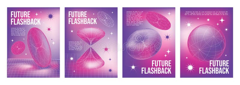 Y2k poster or cover design stock vector. Illustration of cyberpunk ...