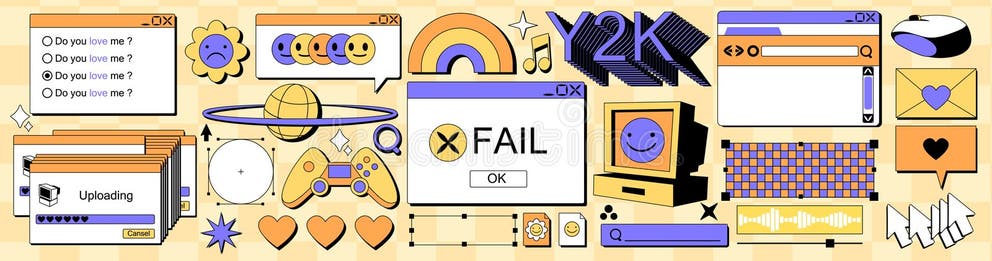 Retro Pc Interface Elements Stock Illustrations – 485 Retro Pc ...