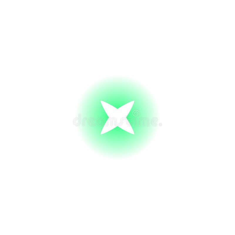 Y2K. Vector Abstract White Star Element or Flash Icon on Gradient Round ...