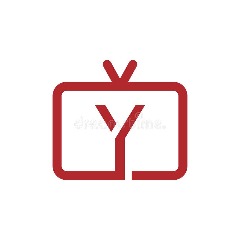 Y Letter Channel Television Logo Design Stock Vector - Illustration of ...