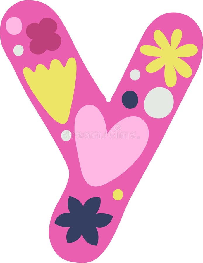 Y Letter Floral Alphabet stock vector. Illustration of alphabet - 309908015