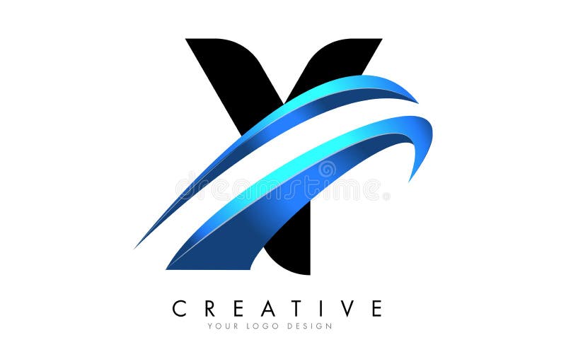 Y Letter Logo with Blue Gradient Swash Design Stock Vector ...