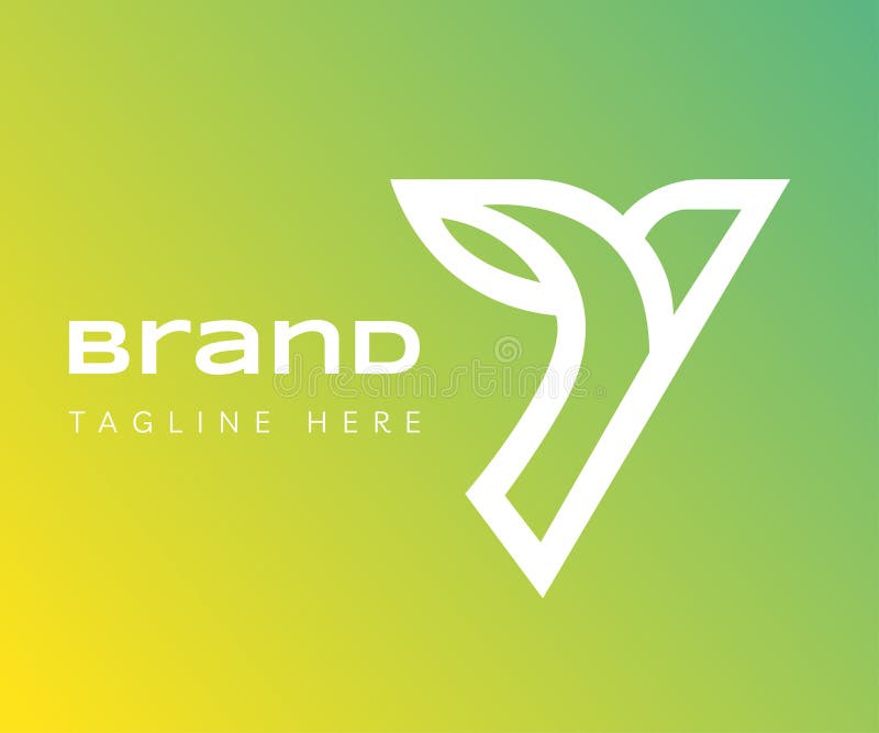 Letter Y Logo Design. Letter Y with Leaf Logo Stock Vector ...