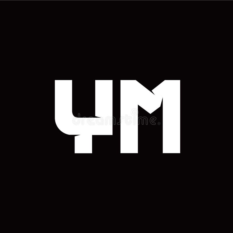 Y M Letter Monogram Style Initial Logo Template Stock Illustration ...