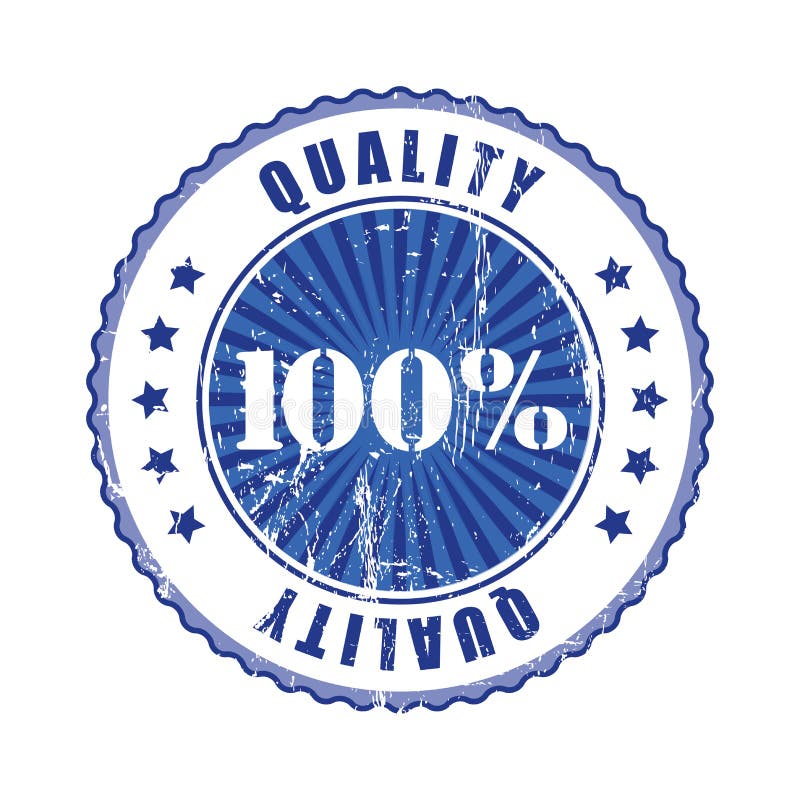 Calidad 100% del sello ilustración del vector. Ilustración de sello ...