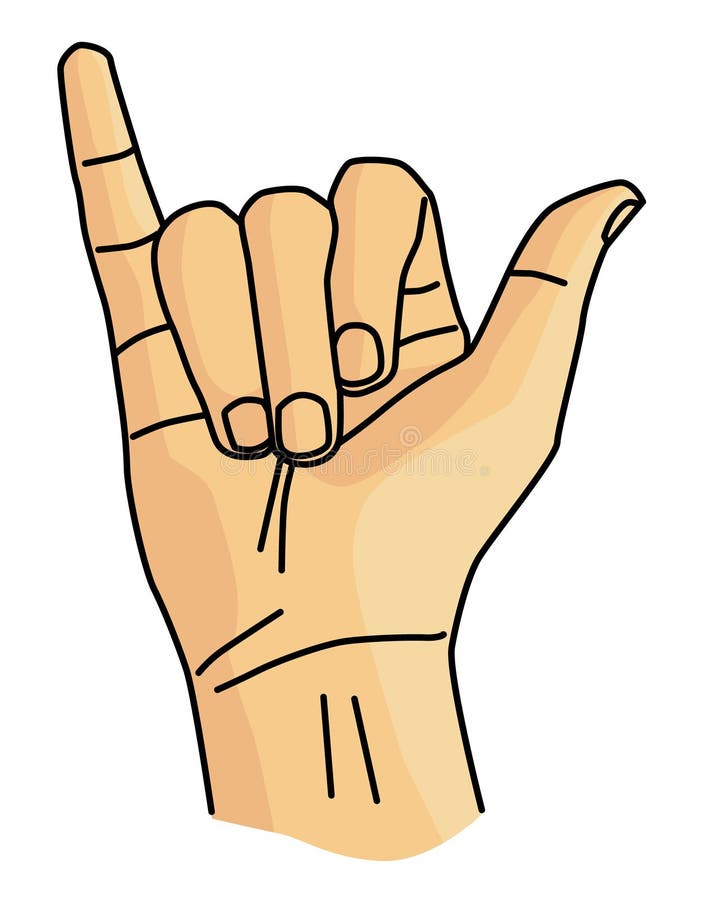 Y Sign Language stock illustration. Illustration of black - 50586305