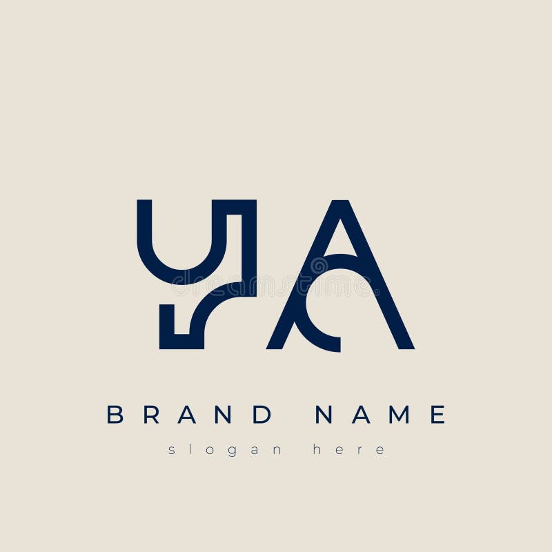YA Alphabet Letter Icon Logo Stock Vector - Illustration of creative ...