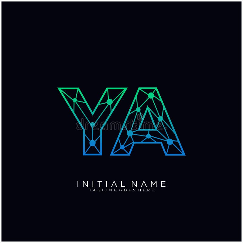 Initial YA Logo Design Vector Template. Creative Letter YA Business ...
