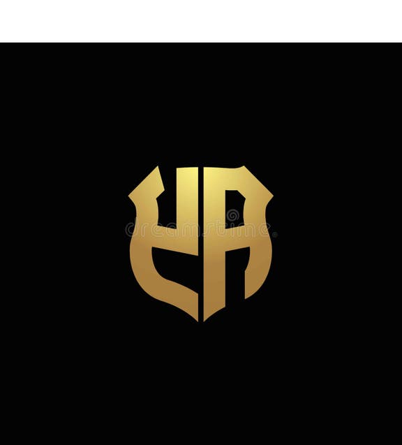 YA Logo Monogram with Gold Colors and Shield Shape Design Template ...