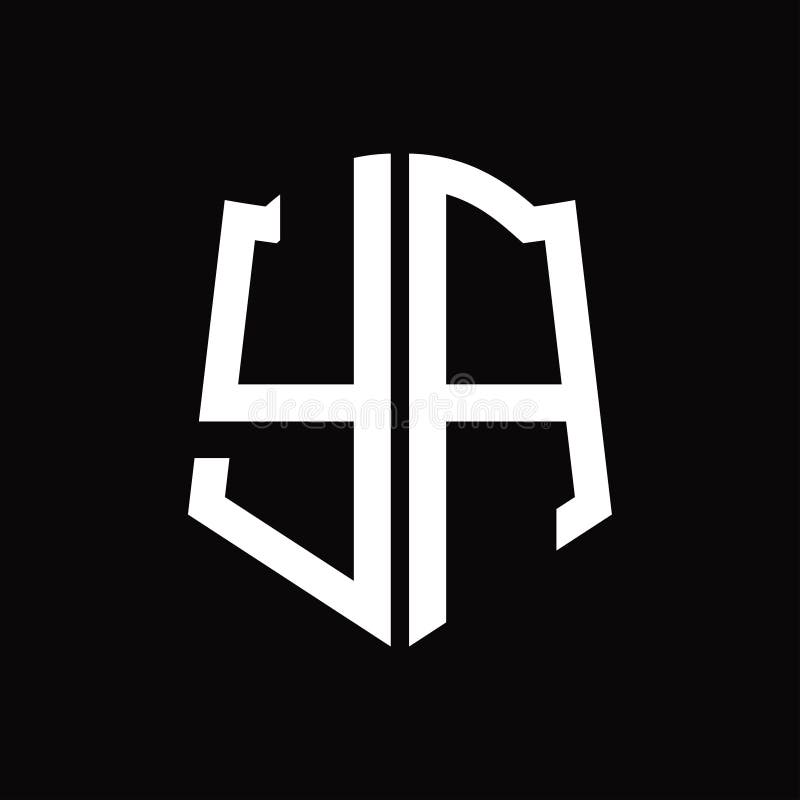 YA Logo Monogram with Shield Shape Ribbon Design Template Stock Vector ...