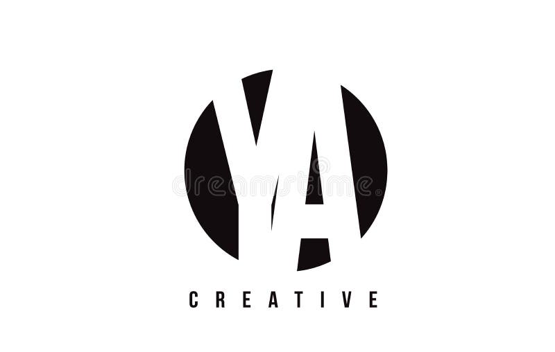 YA Y a White Letter Logo Design with Circle Background. Stock Vector ...