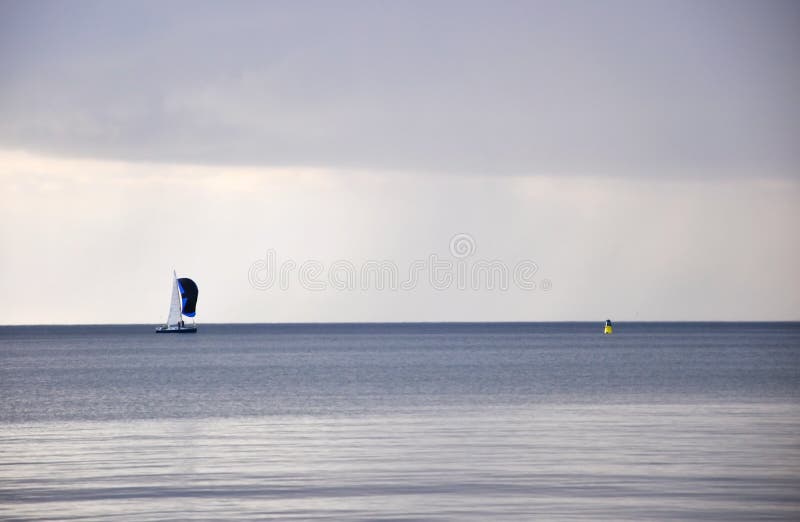 Cruising stock photo. Image of yacht, water, haze, lake - 2550482