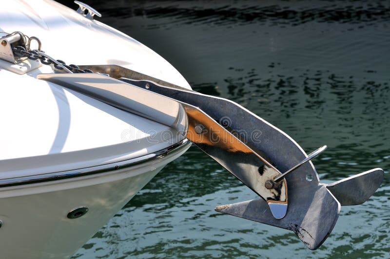 Yacht anchor stock image. Image of detail, technology - 21733471