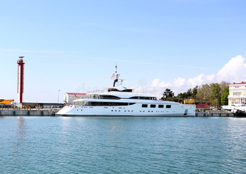 Yacht at the berth stock image. Image of ocean, transportation - 59016451