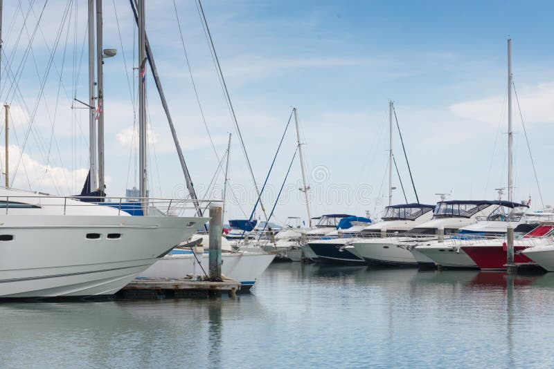 Yacht boat docking port stock photo. Image of blue, water - 54142256