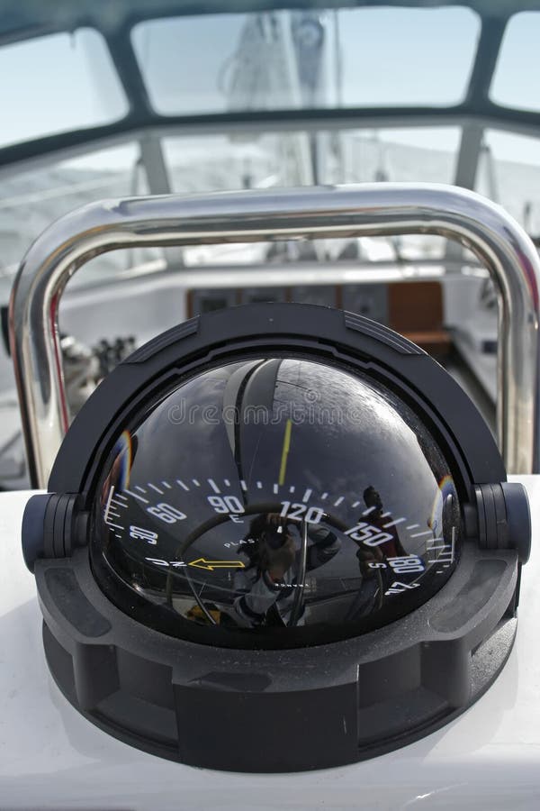 Yacht compass stock image. Image of north, boat, guidance - 1373467