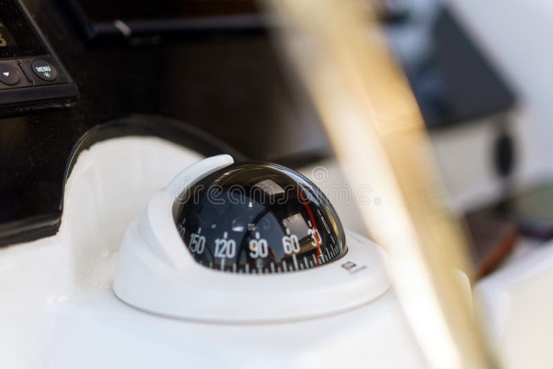 Yacht compass stock image. Image of deck, direct, boat - 21539795