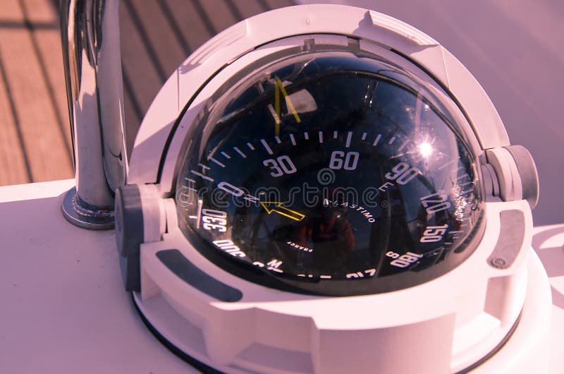Yacht compass stock photo. Image of geographic, leisure - 83348418