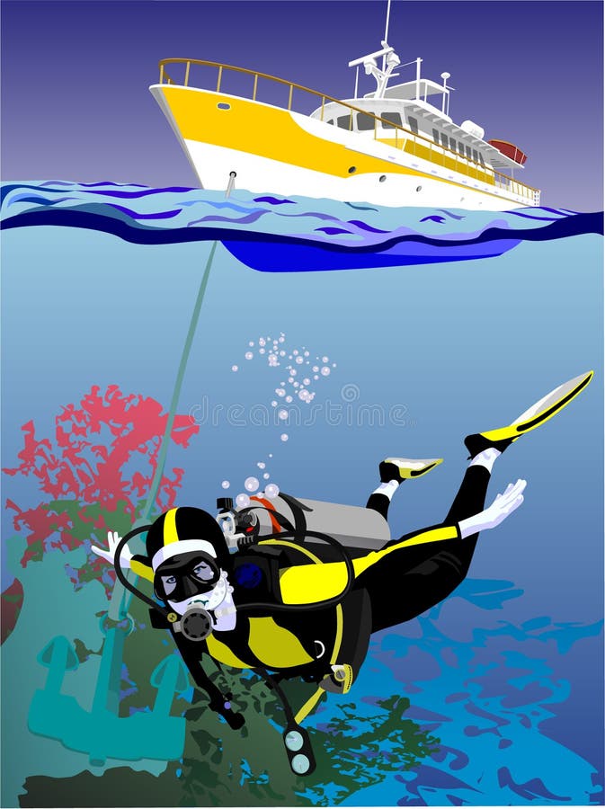 Diving Stock Illustrations – 124,621 Diving Stock Illustrations ...