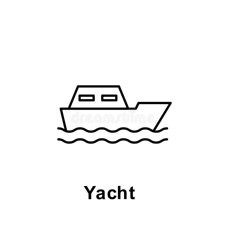Yacht Icon. Element of Summer Holiday Icon. Thin Line Icon for Website ...