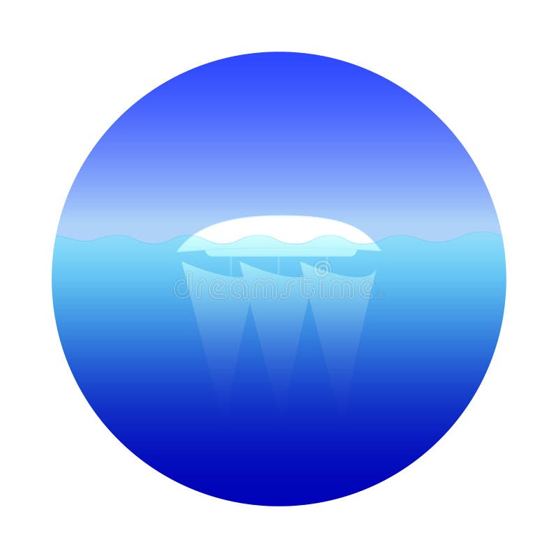 Yacht Icon Inverted, Ship Under Water Illustration Stock Illustration ...