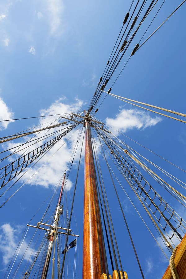 Yacht top of the mast stock photo. Image of ocean, anchor - 39388434