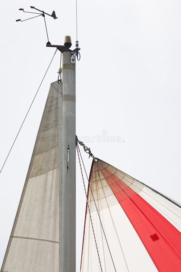 Yacht top of the mast stock photo. Image of ocean, anchor - 39388434