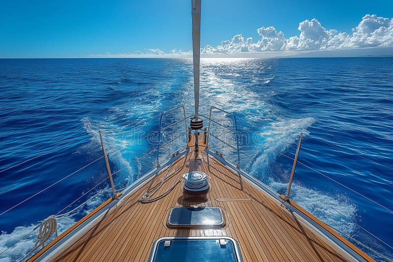Yacht Open Deck, Modern and Luxury Equipped with Navigation Dashboard ...