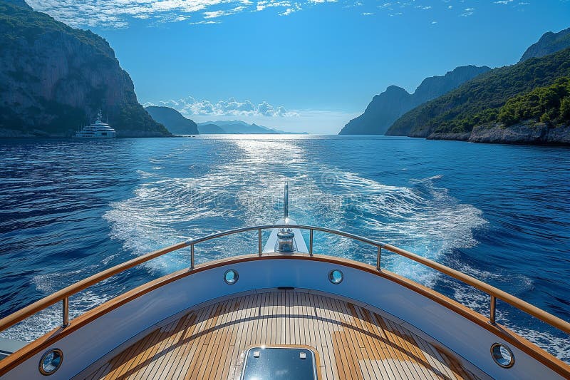 Yacht Open Deck, Modern and Luxury Equipped with Navigation Dashboard ...