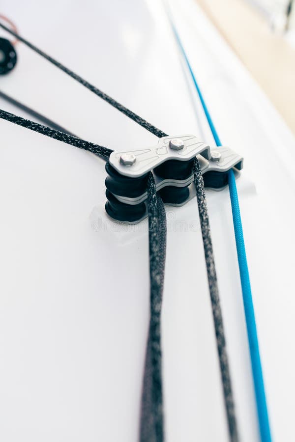 Yacht Rigging, Ropes and a System of Blocks. Stock Image - Image of ...