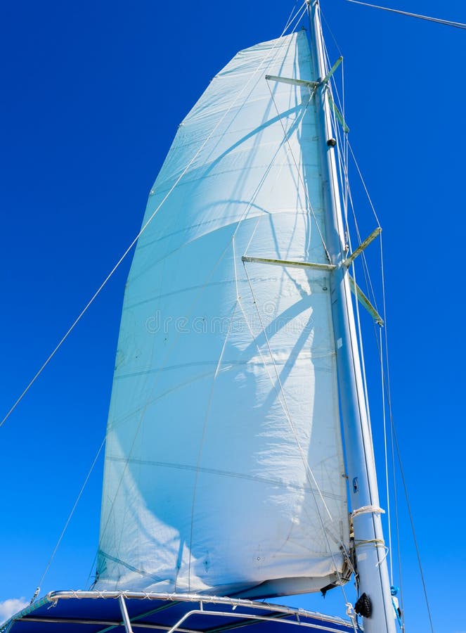 Yacht sail mast stock photo. Image of nature, tall, sail - 129730654