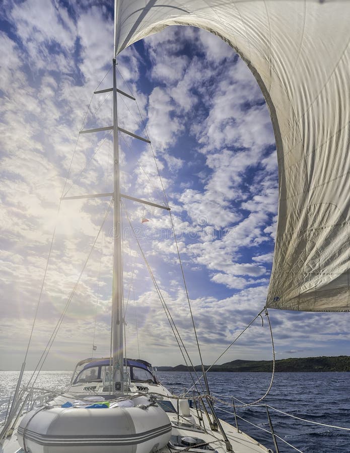 Yacht sailing stock photo. Image of equipment, cover - 100687902