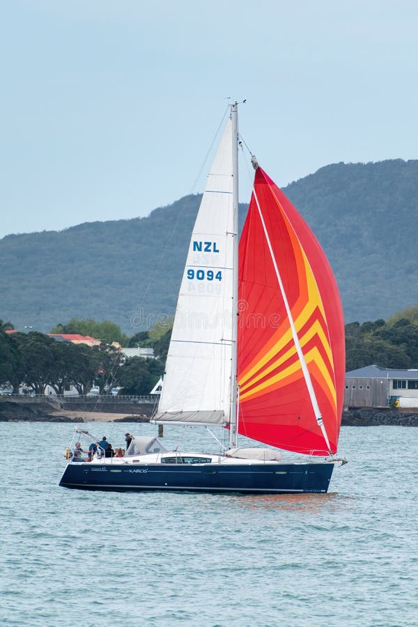 Yacht Sailing in Waitemata Harbour Editorial Photo - Image of cruise ...