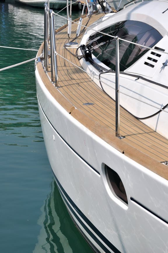 Yacht stop in harbor stock photo. Image of deck, harbour - 17151906