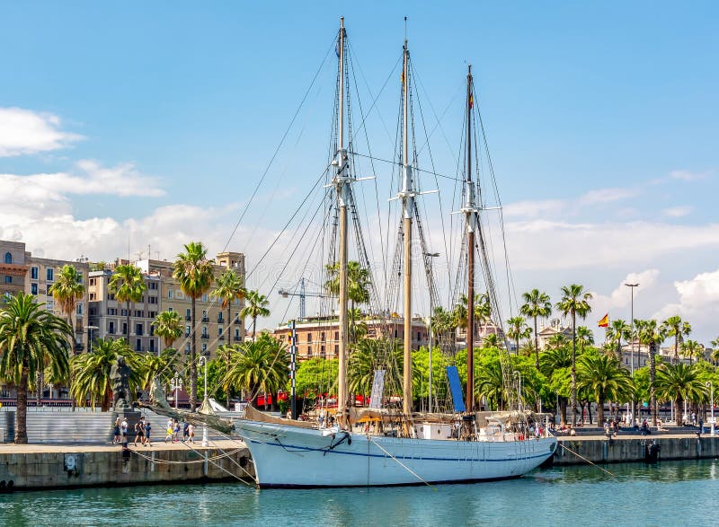 Yachts and Boats in Barcelona Marine, Spain Editorial Image - Image of ...