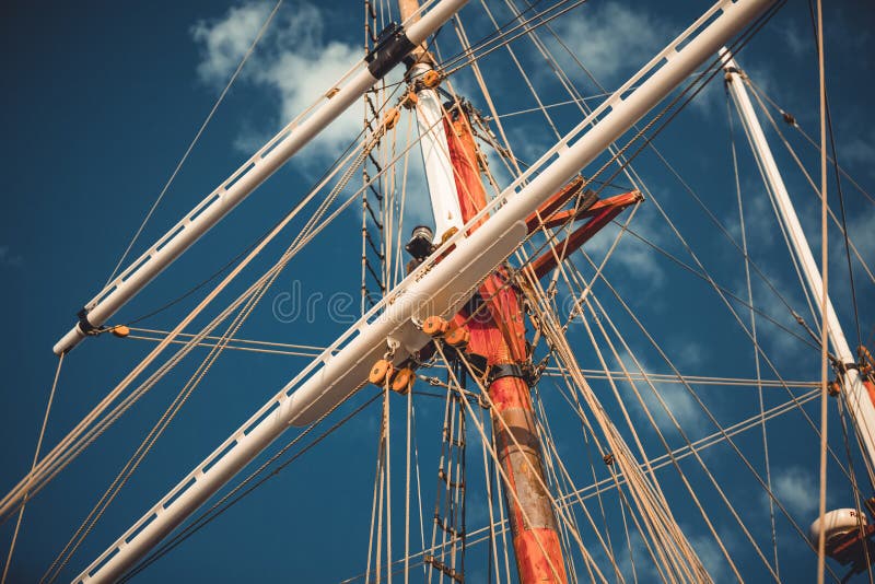 Yachts and boats stock image. Image of navy, rigging - 53573293