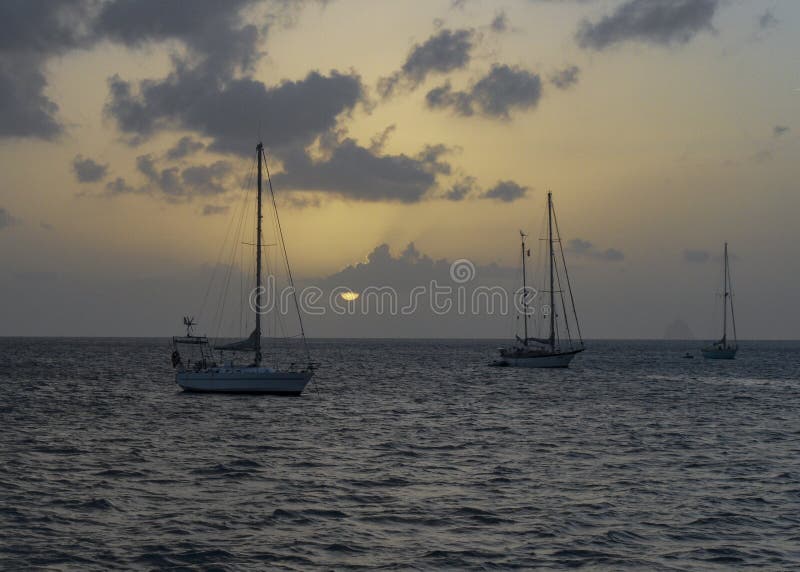 Yachts on the Dock in a Small Marina Stock Photo - Image of boat ...