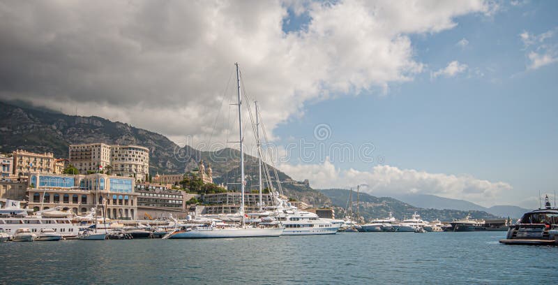 Yachts in Monaco harbour.. editorial stock image. Image of cruise ...