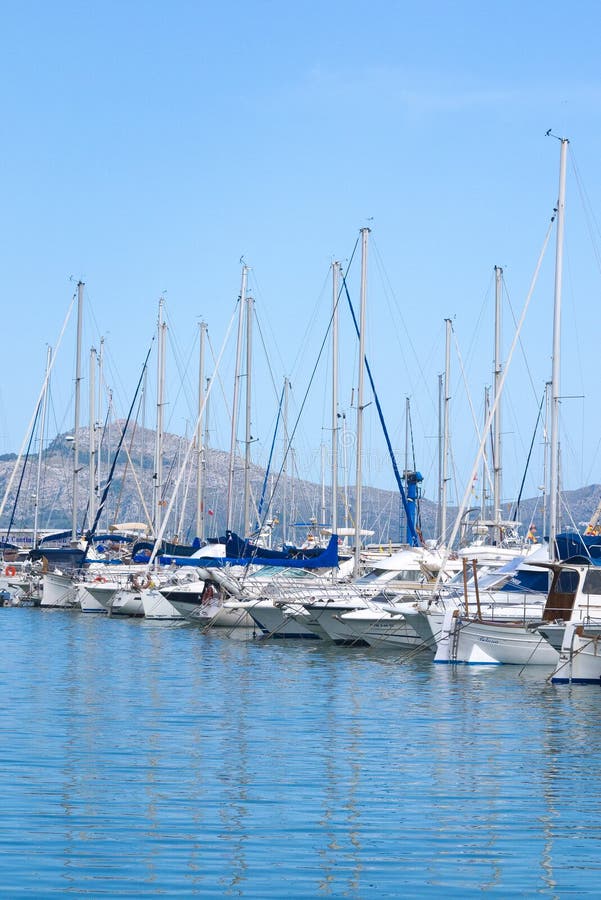 Yachts Moored in Mallorca, Spain Editorial Stock Photo - Image of ocean ...