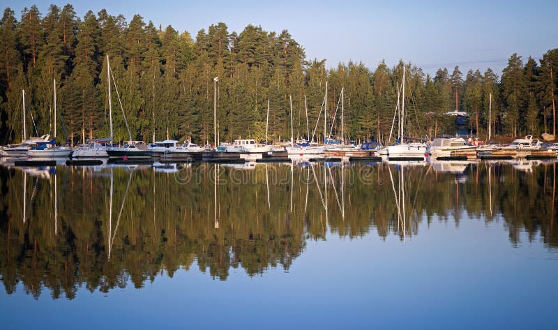 Yachts and Pleasure Boats in Small Marina Stock Image - Image of naval ...