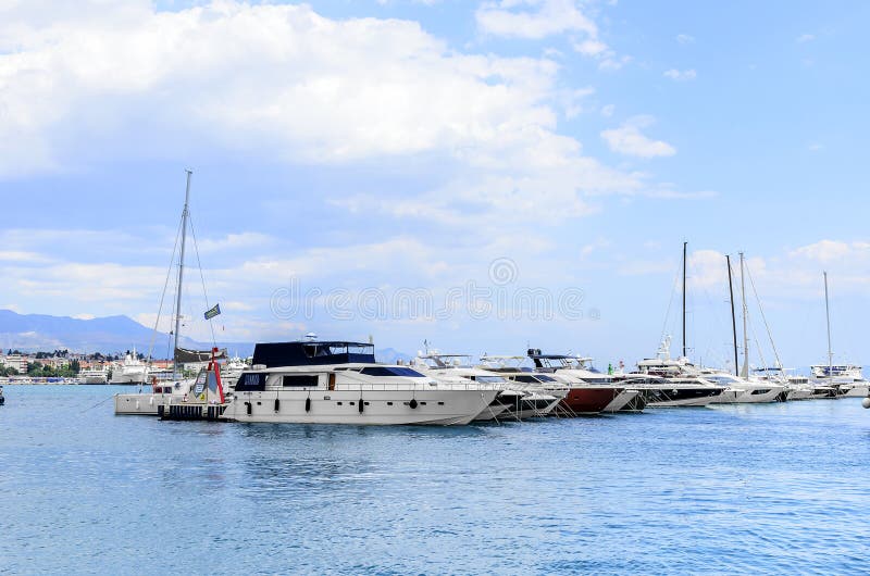 Yachts in the Port of Split Croatia. Editorial Image - Image of haven ...