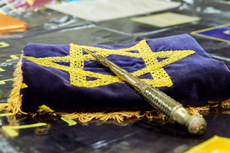 A Yad is Pointer for Reading the Torah. Stock Image - Image of letters ...