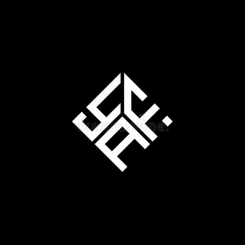 YAF Letter Logo Design on Black Background. YAF Creative Initials ...