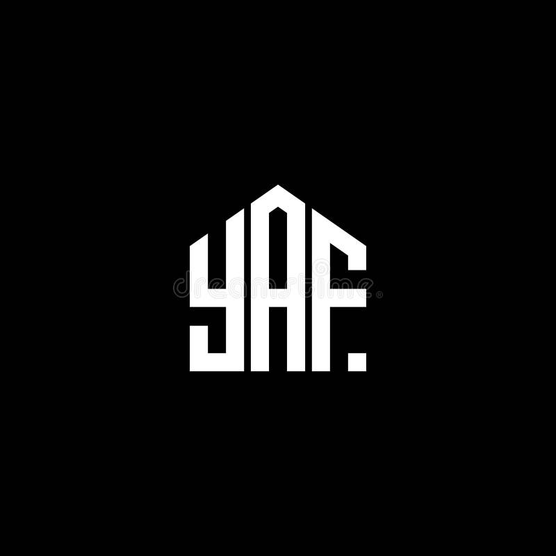 YAF Letter Logo Design on BLACK Background. YAF Creative Initials ...