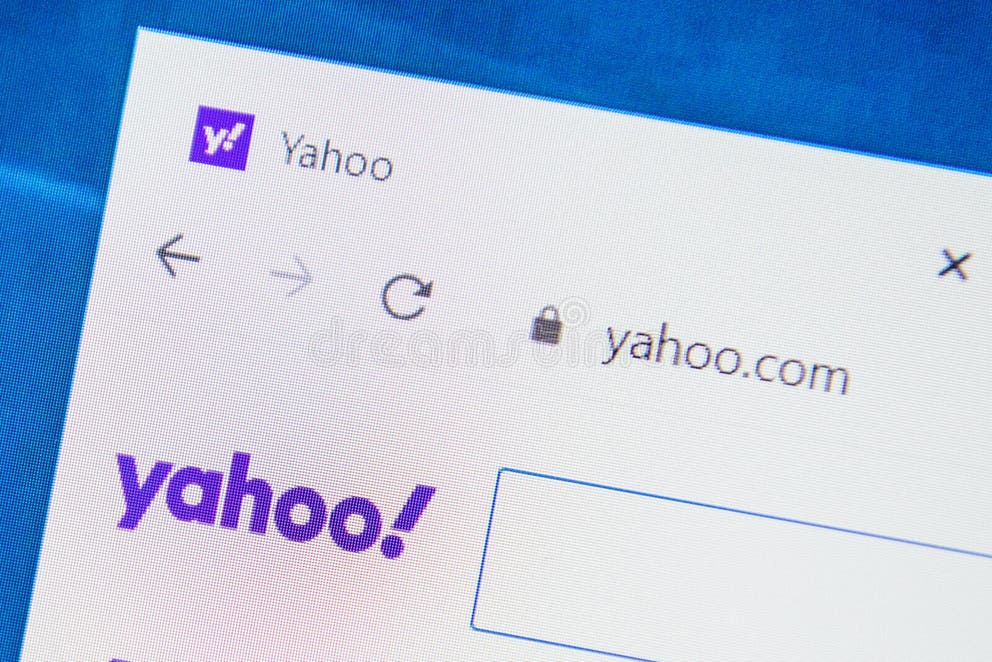 Yahoo.com Web Site. Selective Focus. Editorial Stock Photo - Image of ...