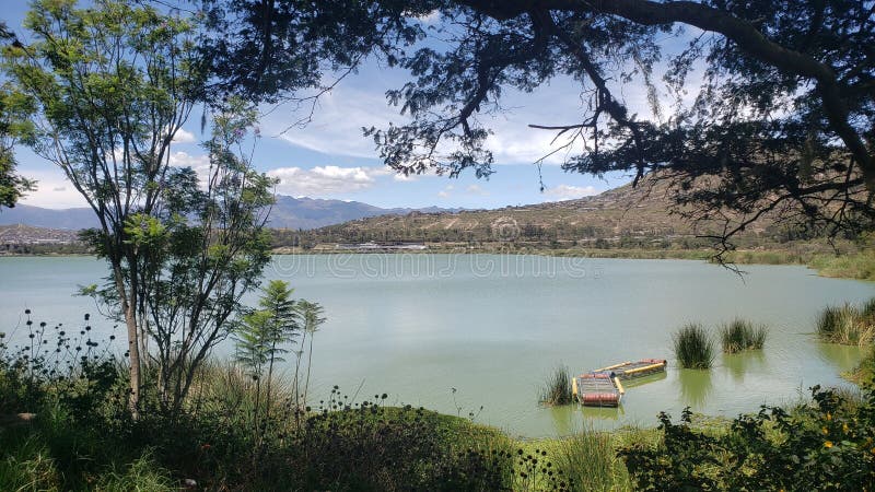 Yahuarcocha Lake in Northern Ecuador Stock Photo - Image of ecuador ...