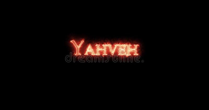 Yahveh Written with Fire. Loop Stock Footage - Video of israel, people ...
