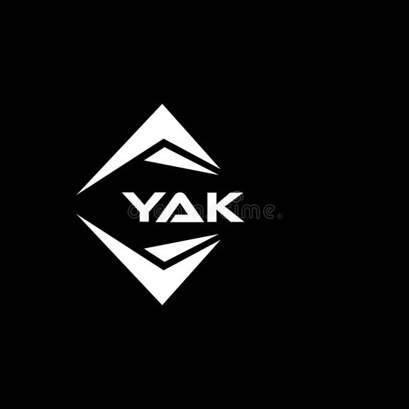 YAK Abstract Monogram Shield Logo Design on Black Background. YAK ...