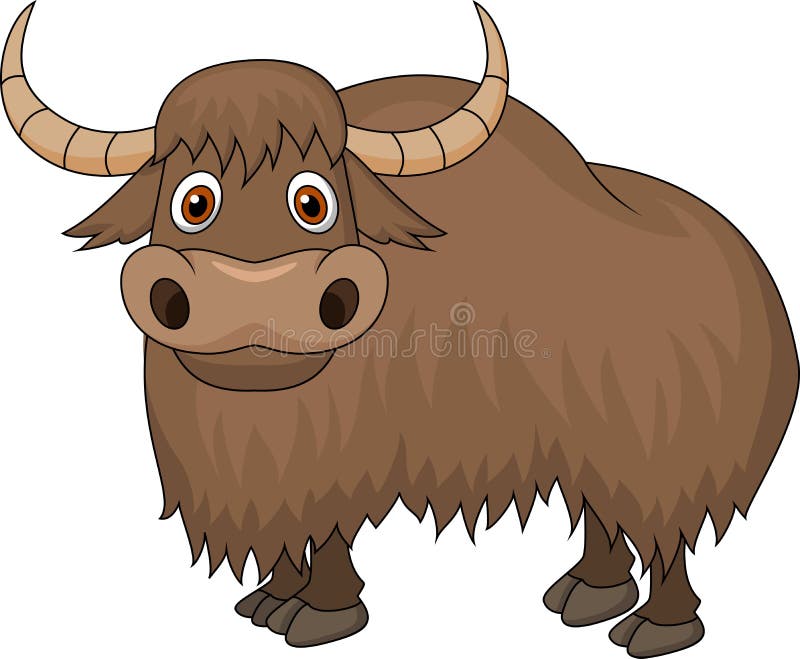 Yak cartoon stock vector. Illustration of funny, cartoon - 30568996