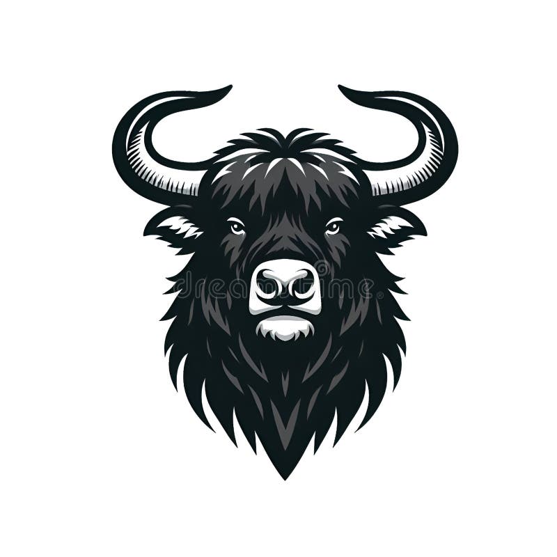 Yak Head Logo Vector Illustration Stock Illustration - Illustration of ...